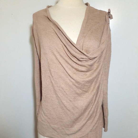 The Limited | Tops | Limited Beige Cross Over Top Sz M | Poshmark